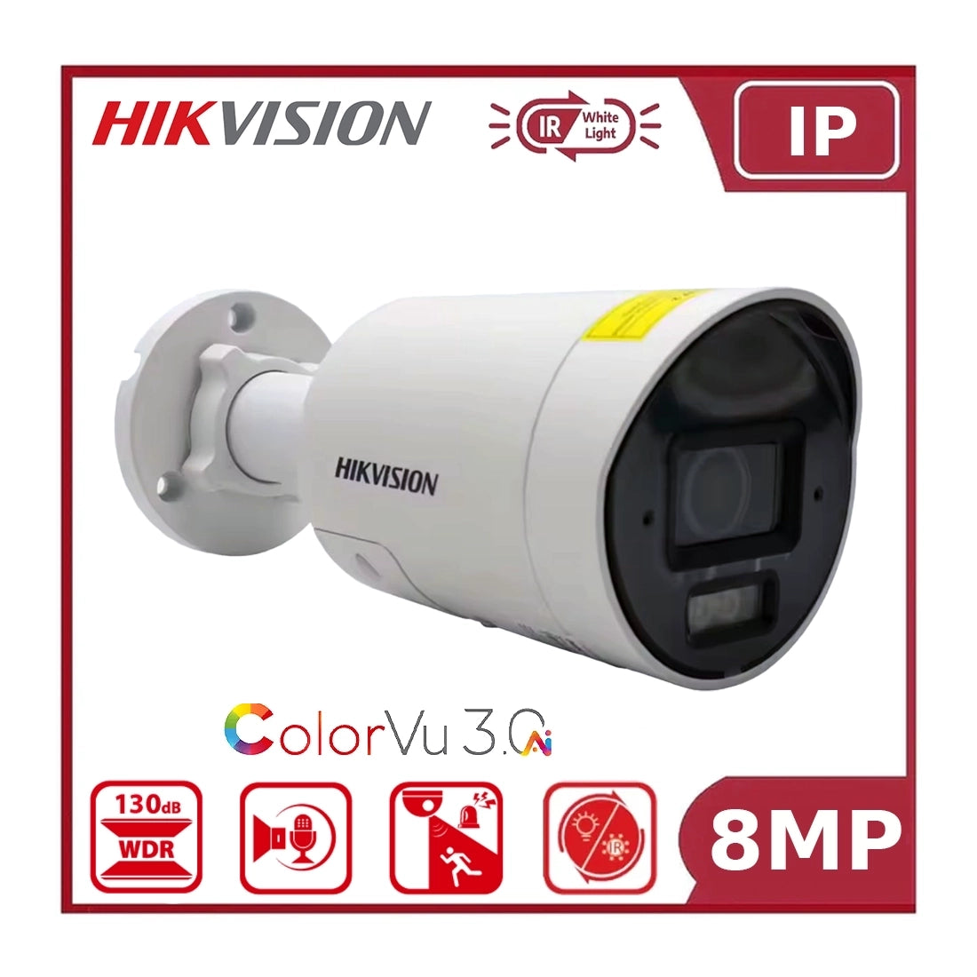 Hikvision DS-2CD2087G3-LI2UY/SL 8MP Smart Hybrid Light ColorVu 3.0 Fix ...