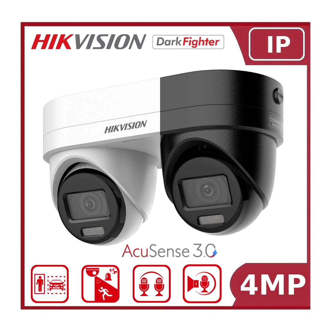Hikvision DS-2CD2346G3D-IZ2UY/SL 4 MP Dual-lens Fixed point zoom Turre ...